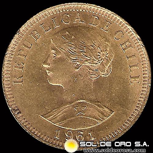Sol de ORO S.A. - REPUBLICA DE CHILE - 50 PESOS - 1961 - MONEDA DE ORO